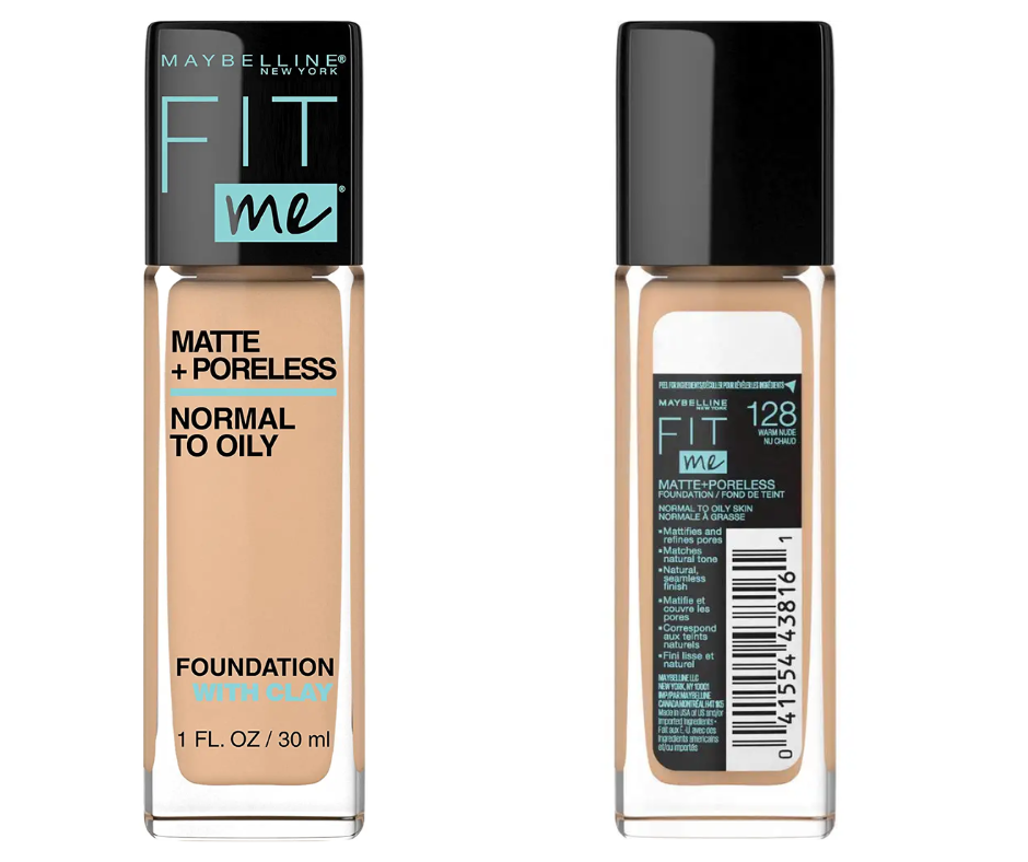 Maybelline Fit Me - Maquillaje de base líquida mate y antiporos | GTO STORE